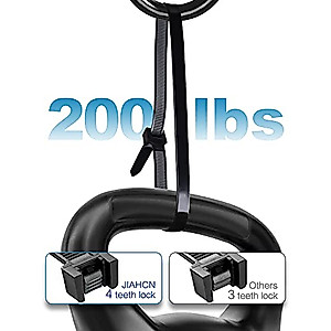 200lbs Long Zip Ties Heavy Duty Zip Tie 18 Inch UV Resistant Cable Tie Wraps Black Industrial Zip Ties Thick Nylon Wire Ties Large Plastic Zipties for Cable Management, Outdoor Use 50 pcs