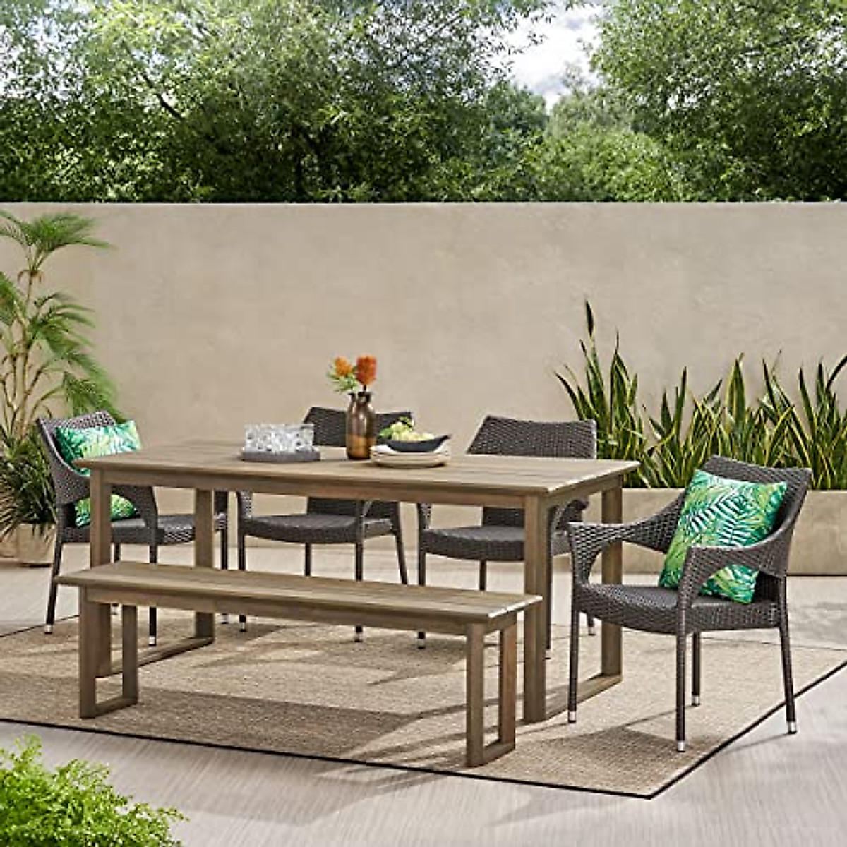 Christopher Knight Home 315627 Aggie Dining Set, Gray