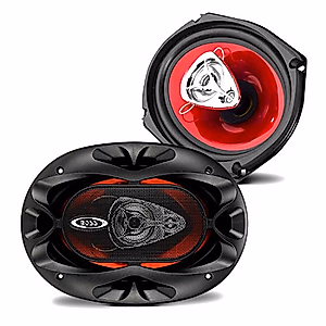 BOSS Audio Systems CH6530 Car Speakers - 300 Watts of Power Per Pair and 150 Watts Each, 6.5 Inch, Full Range, 3 Way, Sold in Pairs + CH6930 Car Speakers - 400 Watts of Power Per Pair, 200 Watts Each,