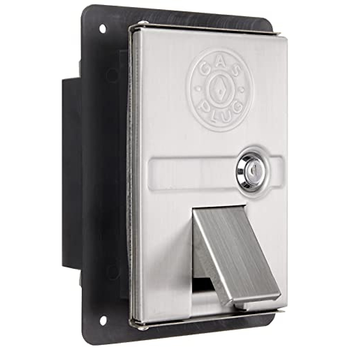 Burnaby Manufacturing RECESSED GAS PLUG, 1/2'' NPT INLET, 3/8'' QUICK DISCONNECT OUTLET, MALE PLUG INCLUDED, STAINLESS STEEL LOCKABLE DOOR (GRO101-SS-50)