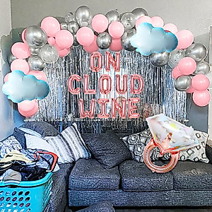 LaVenty Rose Gold On Cloud Wine Bachelorette Decorations Bubbly Bar Banner Mimosa Bar Decorations Vino Bachelorette Party Rose Bridal Shower Decorations