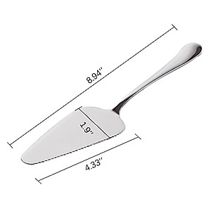 YTYKINOY Pack of 5 Stainless Steel Pie Pizza Cake Pastry Server 8.9inch Pie Pizza Cake Dessert Shovel Cutter