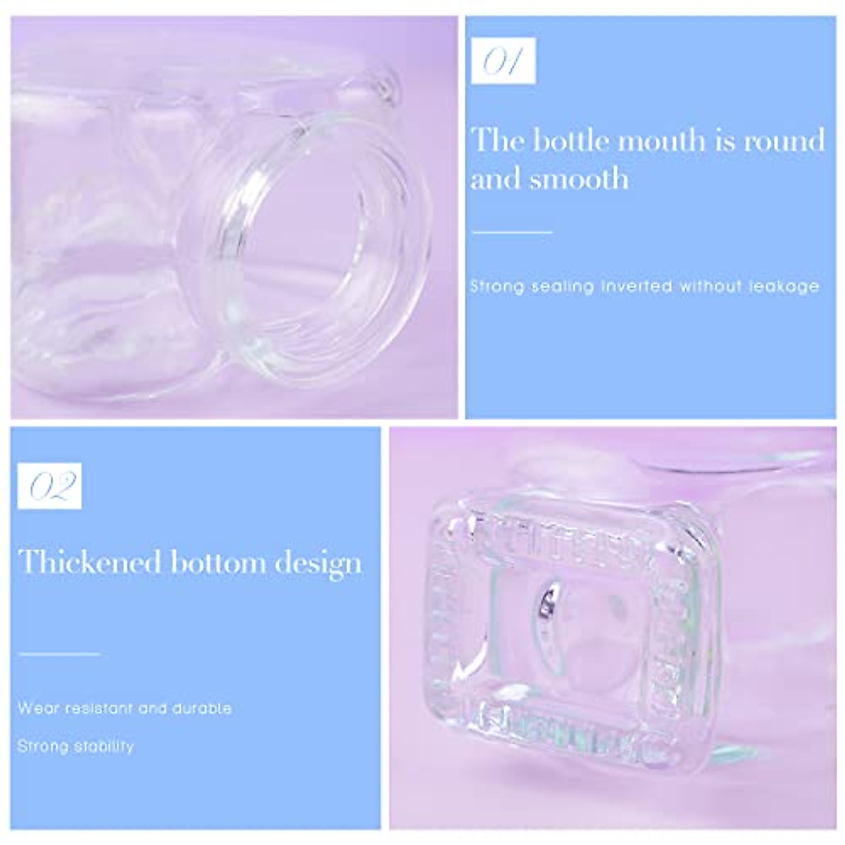 Clear Glass Bottle With Cork Stopper, 50ML Heart Shapes Bud Vases Jars, 3.15 X 2.5 X 1.6inch Mini Message Wish Bottle 1 Piece (Love Bottle)