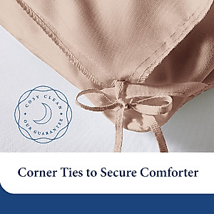 Cosy House Collection Everyday 1500 Series Duvet Cover Set - Master Bedroom Essentials - All Season, Moisture-Wicking & Silky Soft - Easy to Maintain & Long Lasting - 3 Piece (Full/Queen, Grey)