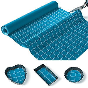 Silicone Baking Mat Roll 16IN*5FT Free Cutting, Non-Slip Pastry Mat, Non-Stick Reusable Air Fryer Liner, Oven Liners, Counter Mat, Freeze Dryer Mat, Easily Cut to Size Fit All Ovens Pans Tins Dishes