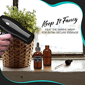 Nevlers 48PK Amber 2 oz Dropper Bottles Glass Set | Leakproof Amber Dropper Bottles Useable as Tincture Bottles with Dropper, Droppers for Oils, Medicine Dropper, Eye Dropper, & Gifts for Mom