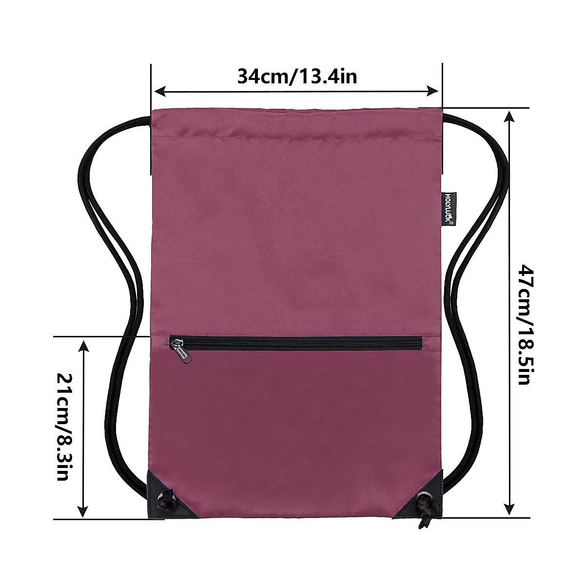HOLYLUCK Drawstring Backpack Bag Sport Gym Sackpack (burgundy)