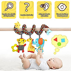 Car Seat Toys Baby Toys 0-3 Months Infant Toys, Newborn Toys Baby Spiral Stroller Toys, Baby Toys 0-6 Months for Crib Mobile Bassinet