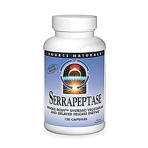 Source Naturals Serrapeptase - Delayed Release Enzyme - 120 Vegetarian Capsules