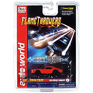 Auto World Xtraction Flamethrower R33 1970 Chevrolet Camaro (Orange) HO Scale Slot Car