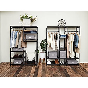 Covermates Keepsakes - Zip-Top Storage Box - Heavy Duty Polyester- Reinforced Handles - Stackable Design - Indoor Storage-Graphite