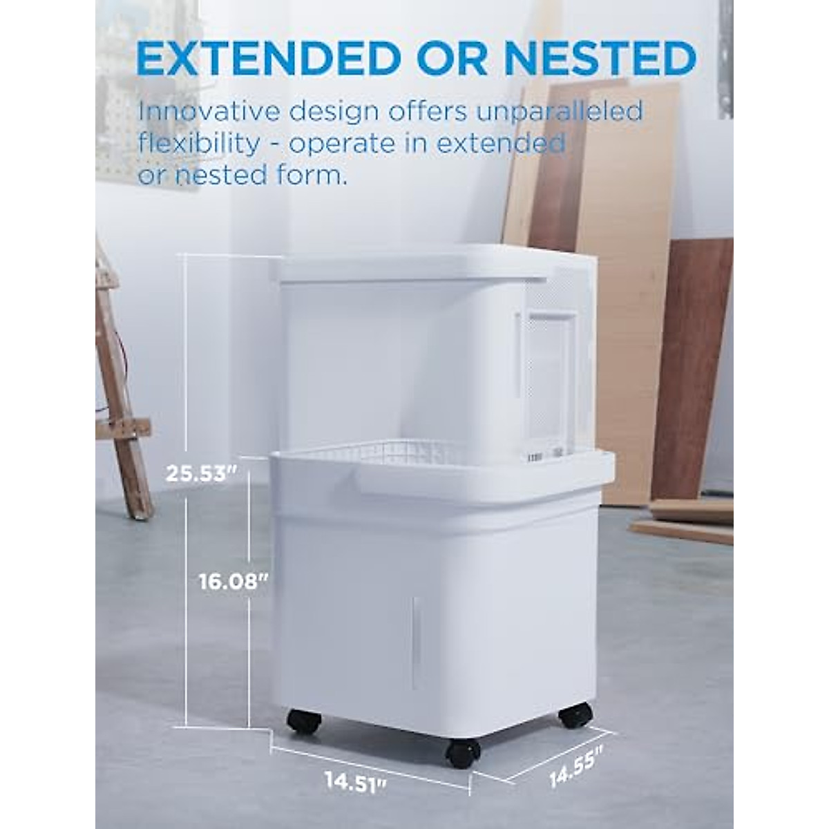 Midea Cube 35 Pint Dehumidifier for Basement and Rooms at Home for up to 3,500 Sq. Ft., Smart Control, Works with Alexa (White), Drain Hose Included, ENERGY STAR Most Efficient 2023