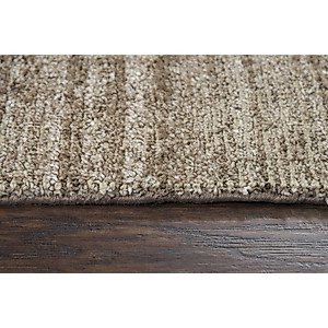 Rizzy Home | GH723A | Grand Haven Collection | Wool / Viscose Area Rug | 8' x 10' | Lt. Brown/Gray/Rust/Blue Solid