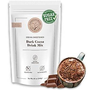 5 SPARROWS Sugar-Free Dark Chocolate Flavored Drink Mix- Stevia, Keto Friendly, - No Sugar Coffee Creamer, 10oz