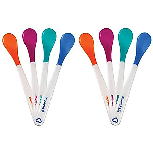 Munchkin White Hot Safety Spoons, Assorted Colors 4 ea (Pack of 2)