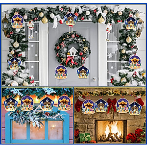 FLYAB Make a Nativity Scene Stickers Ornament Craft Kit Christian DIY Nativity Stickers for Kids Religious Party Games Activities for Christmas Vacation Bible School Classroom Party Supplies