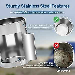 Purewell Gravity-Fed Water Filter System, Small Capacity 1.5 Gallon Stainless Steel Countertop Filtration System with 2 Black Purification Elements for Home and Outdoor Use