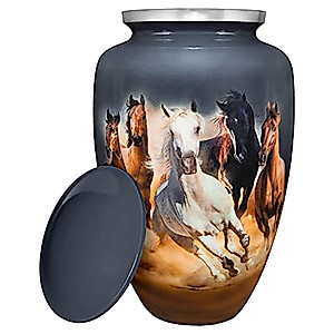 Trupoint Memorials Cremation Urns for Human Ashes - Decorative Urns, Urns for Human Ashes Female & Male, Urns for Ashes Adult Female, Funeral Urns - Horse, Large