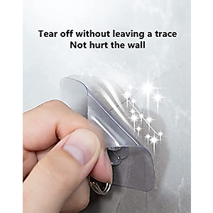 CHAIKEN&CAPONE Ceiling Hook Adhesive Hooks Wall Hooks for Hanging 20 Pieces13.2 Pounds (Maximum),with Stainless Steel Hooks for:Kitchen,Livingroom,Bathroom,Ceiling,Office,Etc.