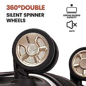 GinzaTravel Luggage Expandable 3 Piece Sets Rare Color PC+ABS Suitcase Set with Smooth wheels and TSA lock…