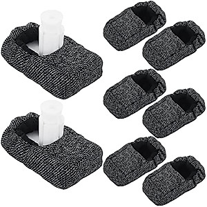 8 Pcs Walker Ski Glide Covers Heavy Duty Universal Removable Padded Caps Safety Stability Walker Rollator Ski Glides Pads Walker Floor Padding for Senior Rollator Glider Accessories Indoor Outdoor Use
