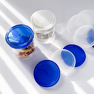 Oui Yogurt Jar Lids-12 pack Oui Lids for Yoplait Yogurt Container,Sealed against leaks lids for oui yogurt jars Blue…