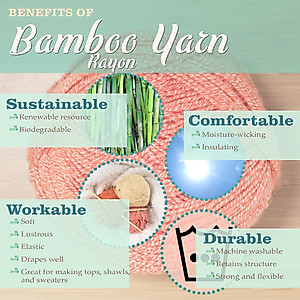 JubileeYarn Baby Soft Bamboo Cotton Yarn - 50g/Skein - Shades of Brown - 4 Skeins