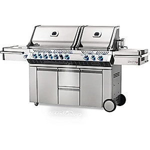 Napoleon PRO825RSBIPSS-3 Prestige PRO 825 RSBI Propane Gas Grill, sq.in. + Infrared Rear & Bottom Range Burner, Stainless Steel