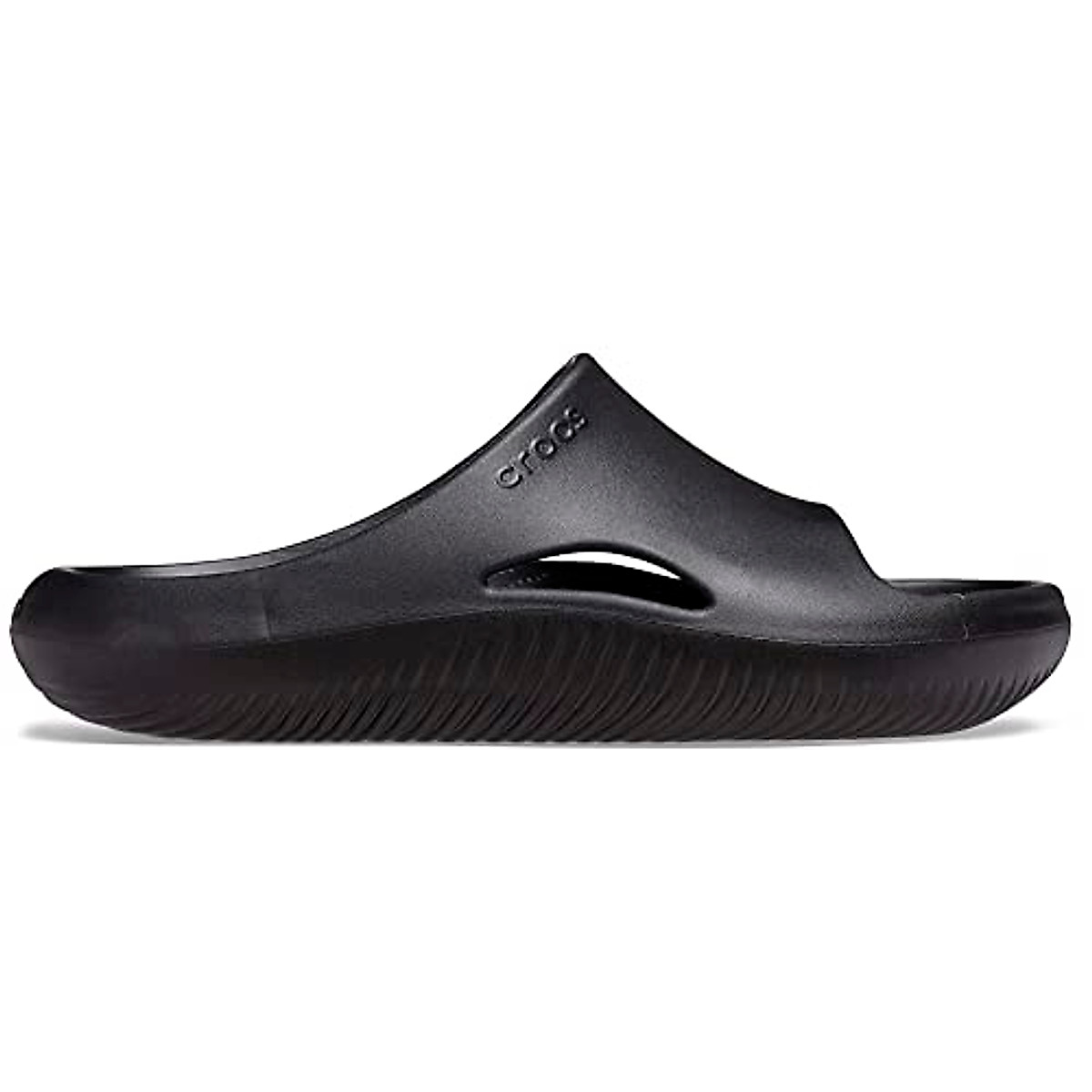 Crocs Unisex Mellow Slides Sandal, Black, 6 US Men