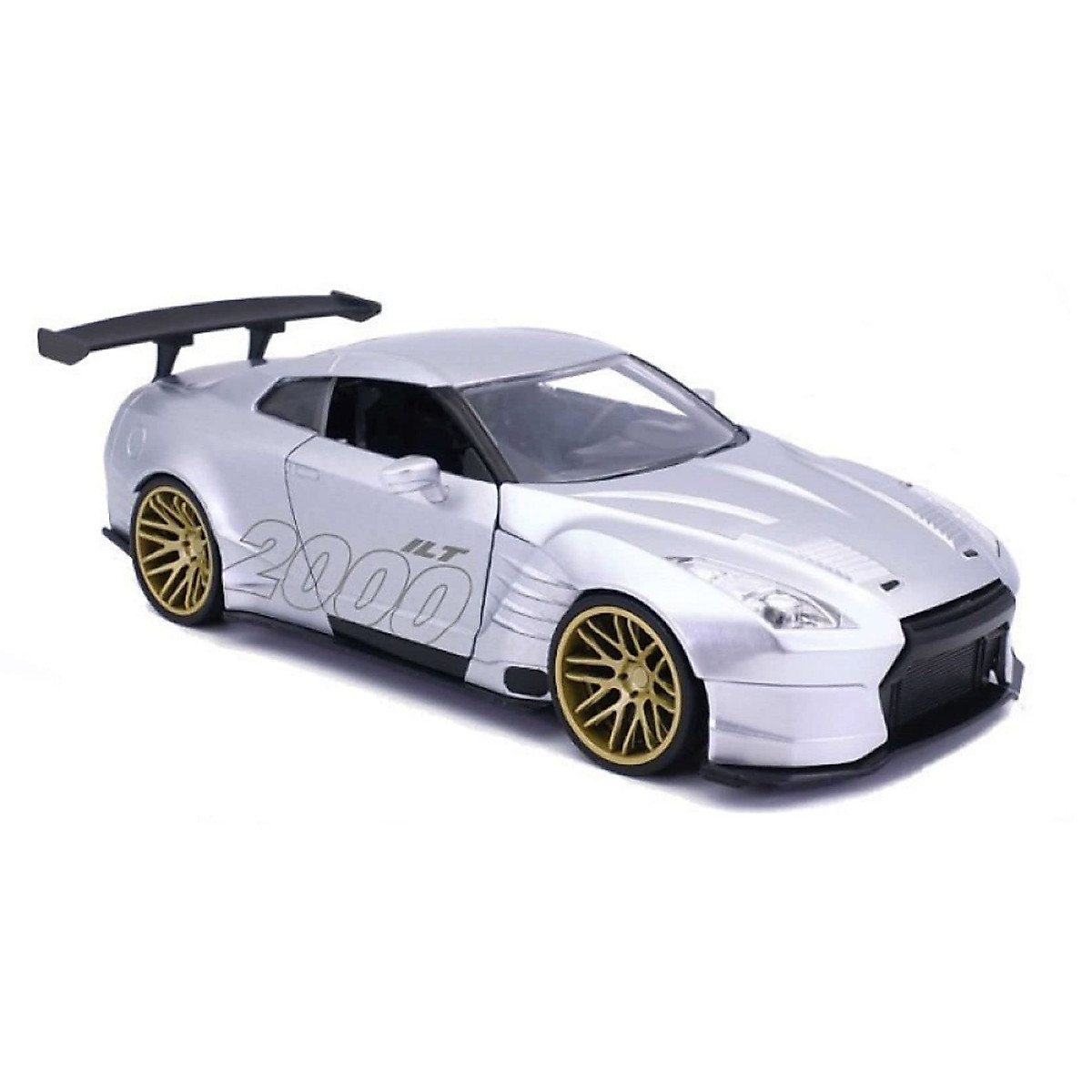Jada Toys I Love The 2000’s 1:24 2009 Nissan GT-R (R35) Ben Sopra Die-Cast Car, Toys for Kids and Adults, Silver