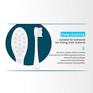 Suitable for all electric toothbrush handles of Uliber,3 Soft DuPont Replacement Brush Heads-Includes 1 Bright white,1 Deep cleaning&1 Sensitive Clean,Soft silicone tongue coating brush