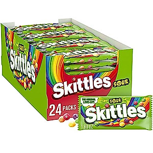 SKITTLES Sour Summer Chewy Candy Bulk Assortment, 1.8 Ounce (Pack of 24)