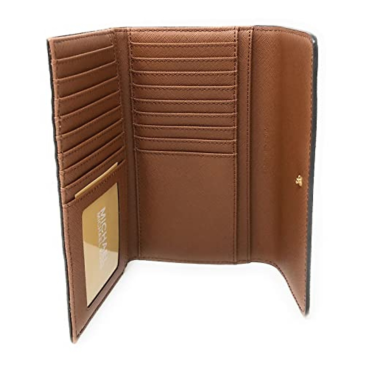 Michael Kors Jaycee Large Backpack School Bag Bundled with Michael Kors Jet Set Travel Large Trifold Wallet MK Signature (Vanilla MK)