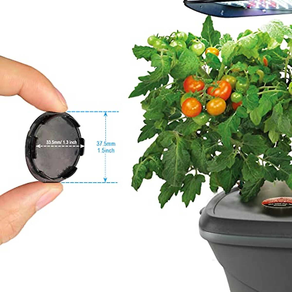 Ulrempart Plant Spacer Kit (25 Pack) for AeroGarden Plant Deck Openings, Platform Spacer Cover Lid Accessories, Compatible with Harvest, Bounty, Farm, Extra, Ultra all Models Grow Deck Openings, Black