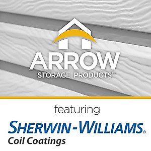 Arrow Select 8' x 6' Outdoor Lockable Steel Storage Shed Building, Flute Grey