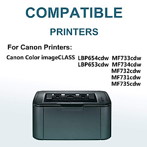 3-Pack (C+Y+M) Compatible High Yield CRG-046 Laser Printer Toner Cartridge Used for Canon Color imageCLASS LBP654cdw LBP653cdw Laser Printer