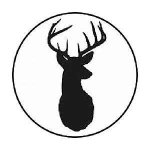 48 pcs Deer Head Silhouette BLK/White Stickers Envelope Seals Labels Round Tags, Stamps Sticker for Gift Cards, Envelopes, Boxes for Holiday, Birthday, Christmas