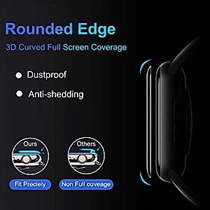 DasMall [3 Pack] Screen Protector for Apple Watch Series 3/2/1 38mm, 3D Curved Edge Anti-Scratch Bubble Free HD Ultra Flexible PMMA Protector Film Compatible with Apple iWatch Series 3/2/1