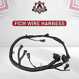 FICM Engine Fuel Injector Complete Wire Harness - Replaces Part 5C3Z9D930A, 5C3Z-9D930-A - Compatible with Ford Vehicles F250 F350 F450 F550 - Powerstroke 6.0L Diesel - 2003-2007