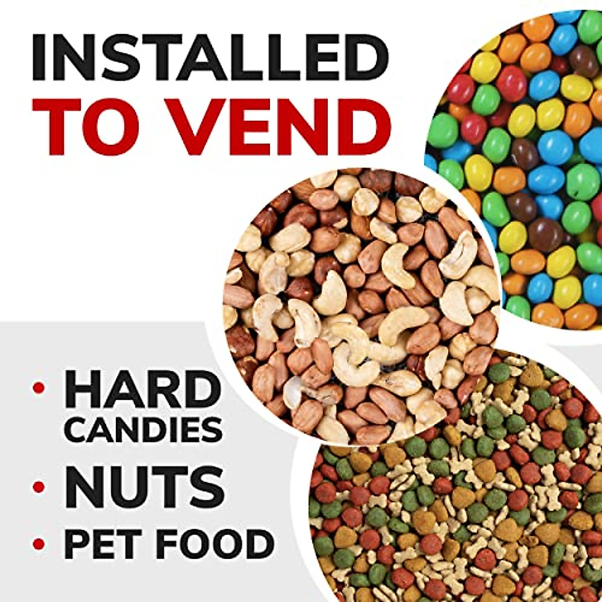 Candy Dispenser - Home Vending Machine - Red and Yellow Candy Vending Machine Without Stand - Candy Machine Dispenser - Nuts Pet Food Vending Dispenser