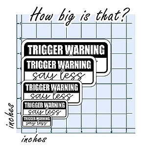 Akira Trigger Warning Stickers, Say Less Smut Stickers, Vinyl Decal Bookish Stickers For Laptops, Car Window Truck, Phone Cases, Water Bottles, Skateboards, Helmets, Kindle Stickers, Best Gifts Idea