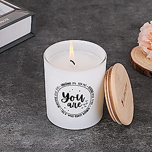 Candle Gift for Coworkers, Boss, Best Friend, Teacher, Nurse, House Warming, Going Away Candle Lavender (You are Amazing - Lavender, 10oz)