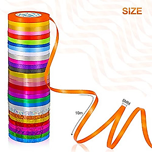 30 Rolls Curling Ribbon Shiny Metallic Balloon String Roll Gift Wrapping Ribbons for Crafts, Wedding, Valentines, Birthday, Party Decoration(Mixed Colors,Classic Style)