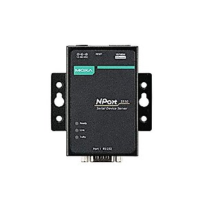 MOXA NPort 5110-1 Port Serial Device Server, 10/100 Ethernet, RS232, DB9 Male