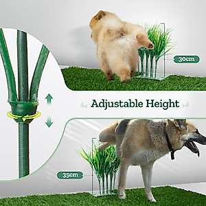 Dog Pee Post for Guiding Dog Urination and Prevent Urine Splash, Reusable Artificial Grass Plants for Indoor and Outdoor Dog Potty Training 1set 8pcs