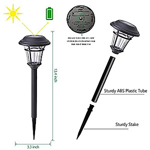 MAGGIFT 12 Pack Solar Pathway Lights Outdoor Solar Garden Lights for Patio, Yard, Driveway