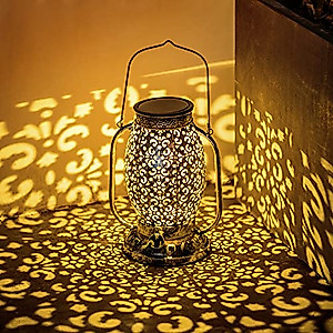 YJFWAL Big Solar Lantern Lights, Hanging Lights Outdoor, Pathway Lights, Solar Table Lights Waterproof, for Garden, Patio, Lawn, Yard, Deck, Tree, Party Decor (Warm White)