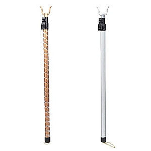 Artibetter Hooks Paper Holder 6pcs Hanger Adjustable for Outdoor Ceiling As Garment Indoor Metal Reach Heavy with Lightweight Extended Gold Dressing Coat Pole Shelf Clothesline Drying Toilet