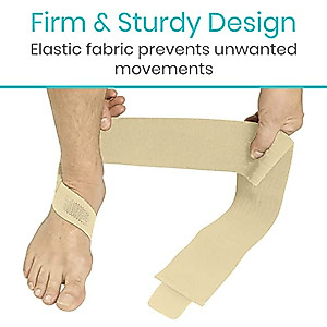 Vive Ankle Wrap (2 Pack) - Strap Heel Brace Stabilizer For Sprained Foot - Breathable, Soft, Firm Compression Sport Sleeve For Swelling - Adjustable Nonslip Elastic Support For Tendonitis (Women, Men)