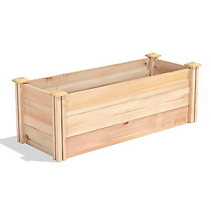 Greenes Fence Miracle-GRO Cedar Raised Garden Bed, 16" x 48" x 16.5" - Made in USA with North American Cedar